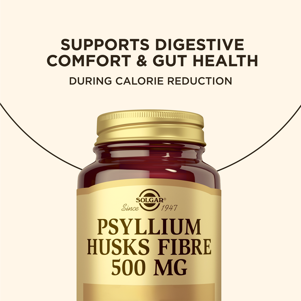 Psyllium Husks Fibre 500 mg Vegetable Capsules - Pack of 200 – Solgar