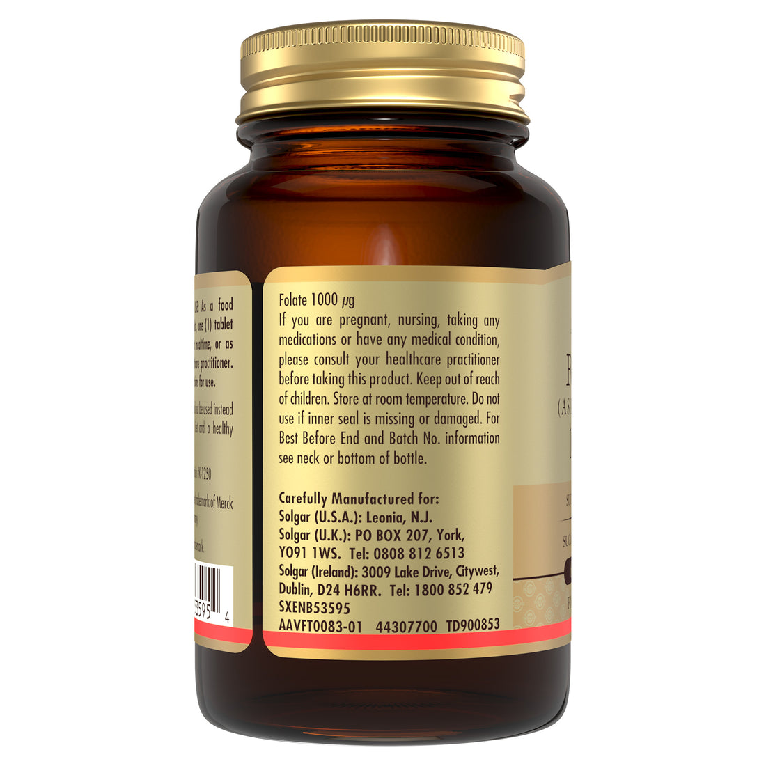 Folate (as Metafolin) 1000 mcg Tablets - Pack of 60 – Solgar
