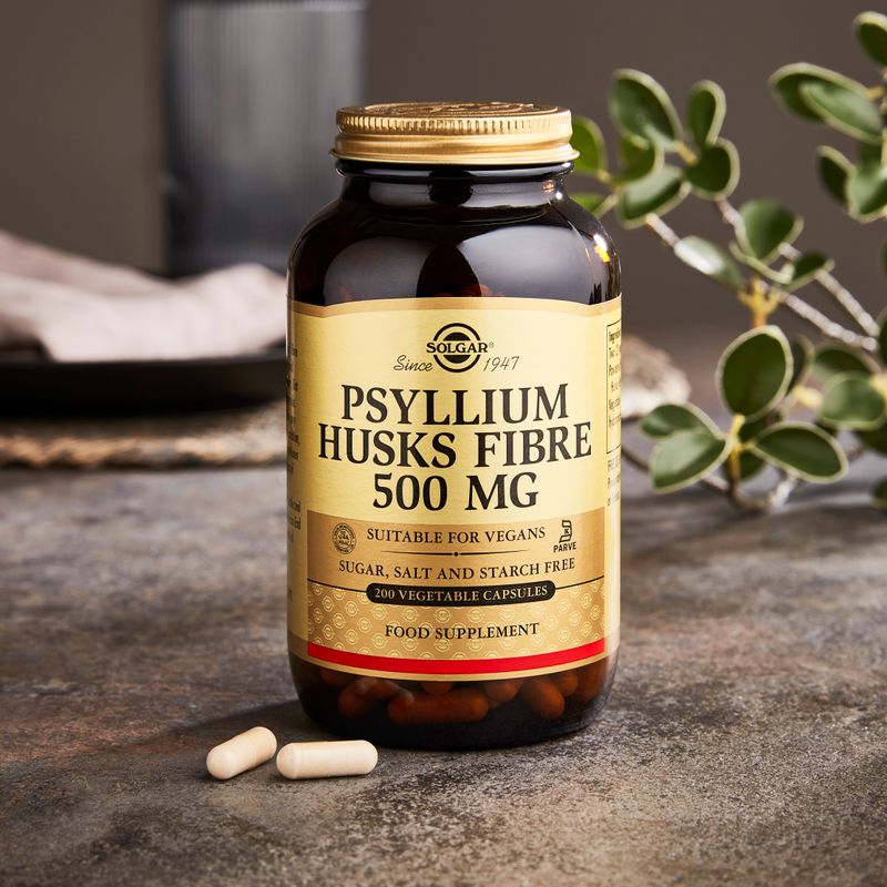 Psyllium Husks Fibre 500 mg Vegetable Capsules - Pack of 200 – Solgar