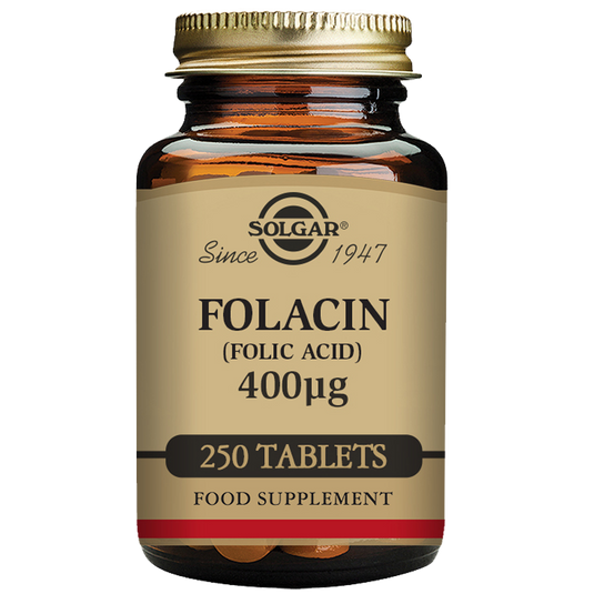 Folacin (Folic Acid) 400 mcg Tablets – Solgar
